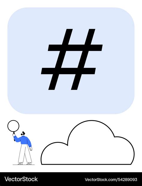 Large Metadata Tag Symbol In Blue Square With Tiny