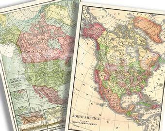 Dnd Real Life Map North America Canada USA Mexico Etsy UK