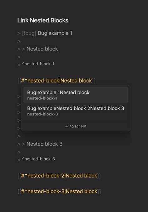 Link Nested Block Help Obsidian Forum