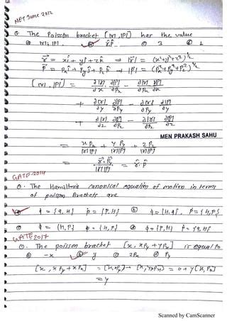 Poisson Bracket CLASSICAL MECHANICS PDF