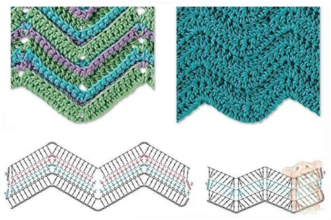 Best 8 Herringbone Zig Zag Crochet Stitches For Free ⋆ Crochet Kingdom