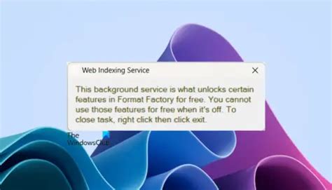 should i uninstall web indexing service in windows 11
