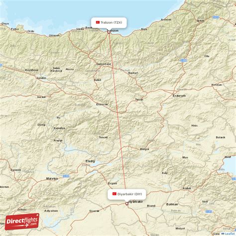 Direct Flights From Trabzon To Diyarbakir Tzx To Diy Non Stop
