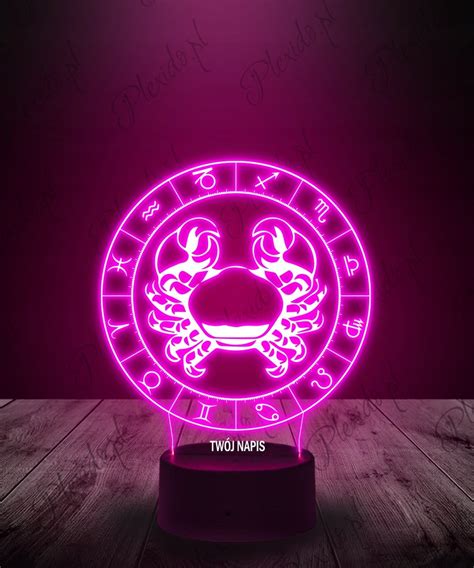 Lampka Nocna 3D LED Rak Znak Zodiaku Prezent Plexido Sklep EMPIK