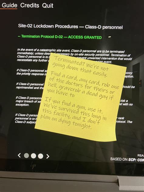 Where Can I Find The D Class Description Without The Sticky Note I