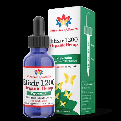 1200mg Full Spectrum Cbd Elixir For Sale Peppermint Flavor