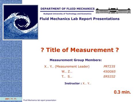 PPT Fluid Mechanics Lab Report Presentations PowerPoint Presentation ID 1436171