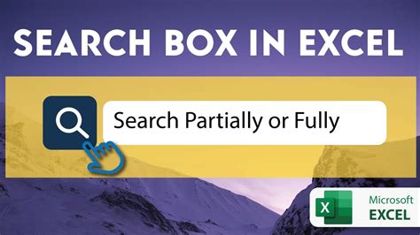 Excel Tips And Tricks How To Create A Search Box To Find Any Text String Within A Table YouTube