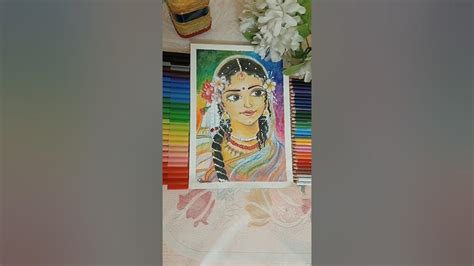 Radha Rani Drawing Using Oil Pastels 💕💕radhe Radhe 💖💖 Shorts Youtube
