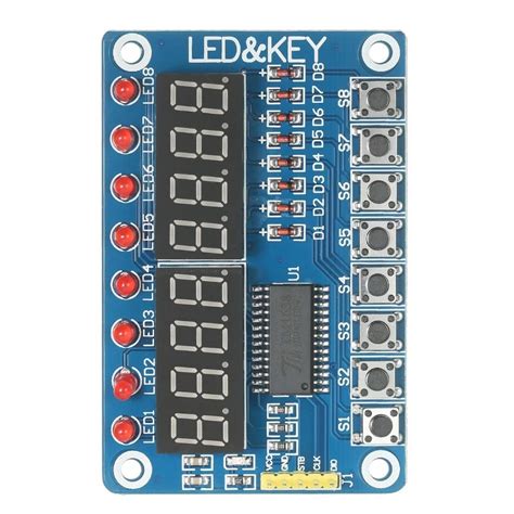 Tm1638 8 Bit Key Led 7segment Display Module Arduino Raspberry Pi Shopee Malaysia