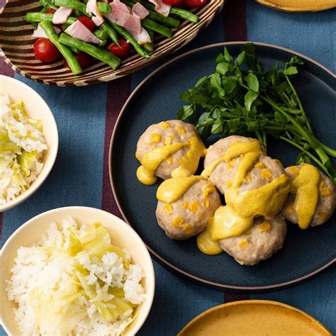 【コンロ要らずで炊飯器におまかせ】おいしいご飯とおかずが一気に作れる 「コーンつくね」献立レシピ Recette