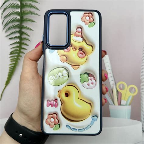 قاب گوشی Galaxy A22 4g Galaxy M32 4g سامسونگ دور سیلیکونی متال طرح سه بعدی جوجه کد 94120 قاب