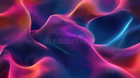 Colorful Abstract Light Waves With Fluid Dynamic Motion In Vibrant Vivid Hues Stock