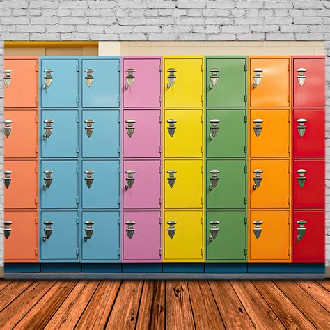 Back To School Colorful Lockers Backdrop Dbd7 65 Dbackdrop