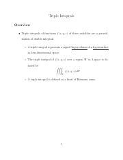 Understanding Triple Integrals Exploring Concepts And Course Hero