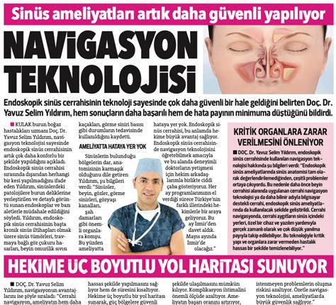 Doç Dr Yavuz Selim Yıldırım Sinüs Ameliyatları Artık Daha Güvenli
