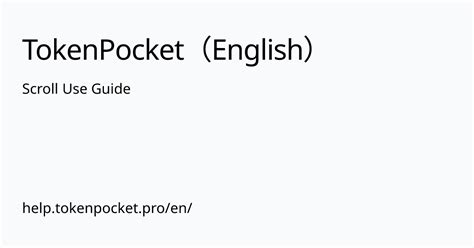 How To Create And Manage Scroll Wallet On TokenPocket TokenPocketEnglish