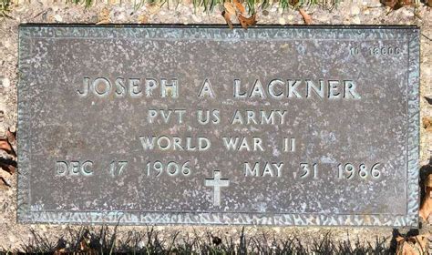 Joseph A Lackner 1906 1986 Find A Grave Memorial