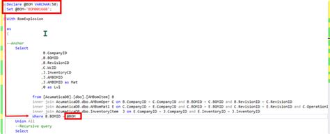 passing a sql view with a parameter to acumatica everything else