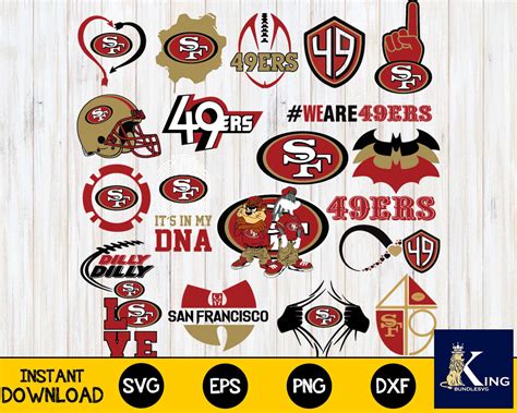 San Francisco 49ers Bundle Svg San Francisco 49ers Nfl Svg Bundle Spo