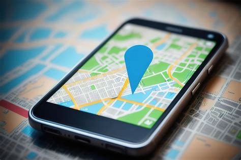 Premium Photo Map Gps Navigation Smartphone Map Application And