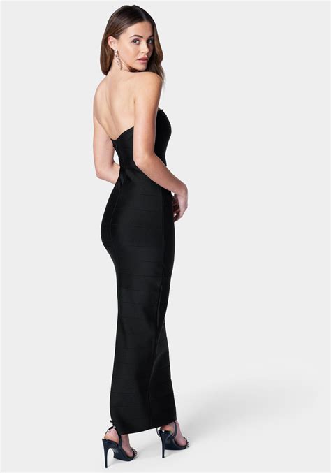 Bandage Strapless Maxi Dress Bebe