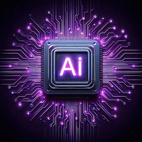 Digital Artwork Featuring A Central Microchip With The Letters Ai Prominently Displayed