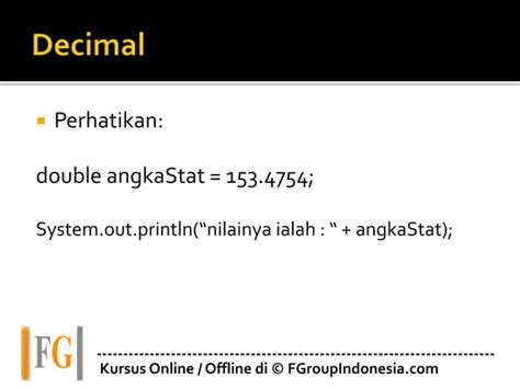 Modul Kelas Programming Java Numbers Ppt