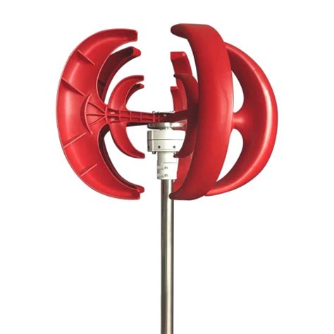 800w 12v24v Vertical Axis Wind Energy System Red Lantern Wind Turbine