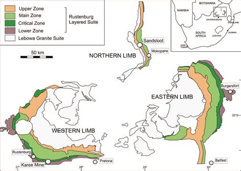 Geological Map Of The Bushveld Complex With Sample Locations Of The