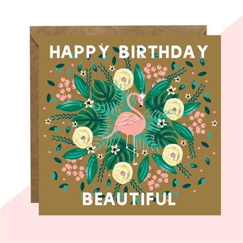 Lottie Simpson Happy Birthday Beautiful Flamingo Etsy