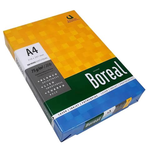 Resma Papel Boreal A4 75 Grs Comprar En Arte Digital