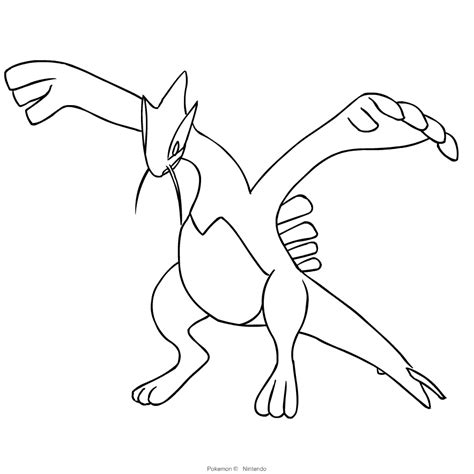 Dibujo De Lugia De Los Pokémon De La Segunda Generación Para Colorear