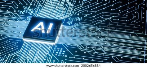 마더보드 컴퓨터 회로의 Ai 마이크로프로세서 중앙 스톡 일러스트 2002656884 Shutterstock
