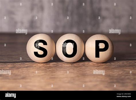Sop Acronym From Wooden Blocks With Letters Abbreviation Sop Standard Operating Procedure