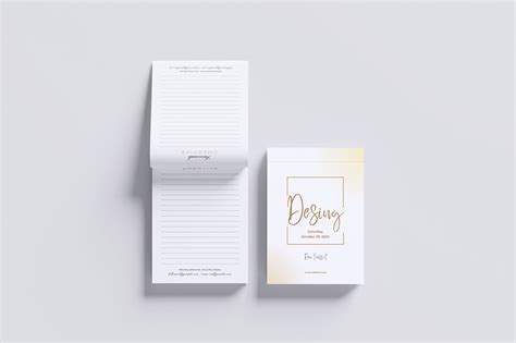 A6 Notepad Open Mockup Behance