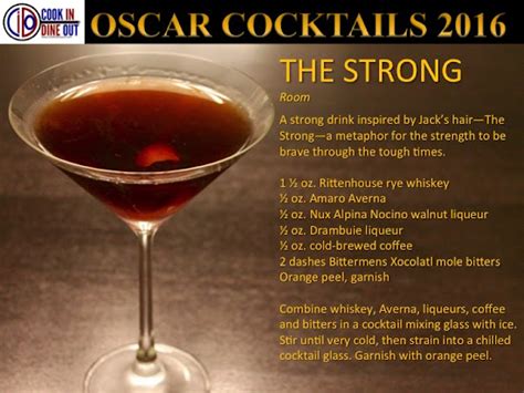 Cook In Dine Out Oscar Cocktails The Strong Room