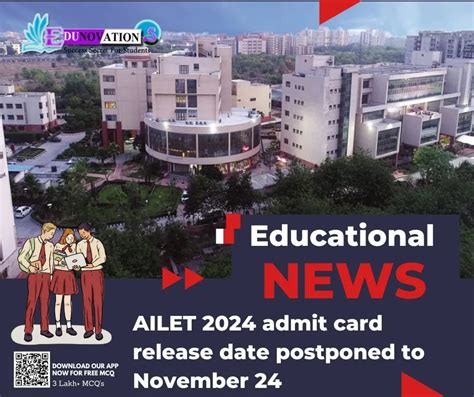 AILET Admit Card Release Date Postponed To November Edunovations