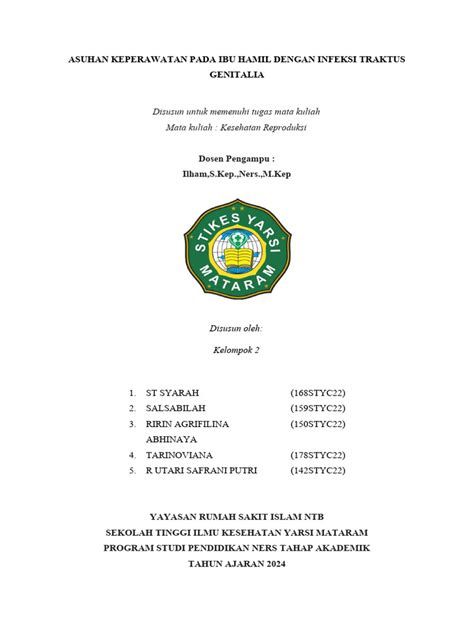 Asuhan Keperawatan Pada Ibu Hamil Dengan Infeksi Traktus Genetalia 1 Pdf