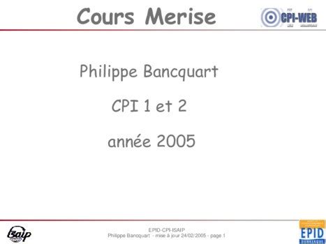 Initiation au modèle conceptuel de communication MCC Merise