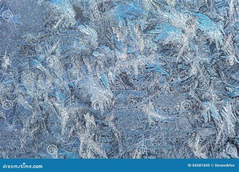 Beautiful Nature Pattern On Frosted Glass Selective Focus Stock Image