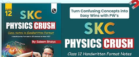 Buy Pw Skc Physics Crush Class 12 Handwritten Format Notes By Saleem