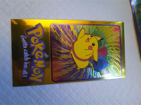 Pikachu 2000 Topps Pokemon TV Animation Series 2 Oversized Tin Topper