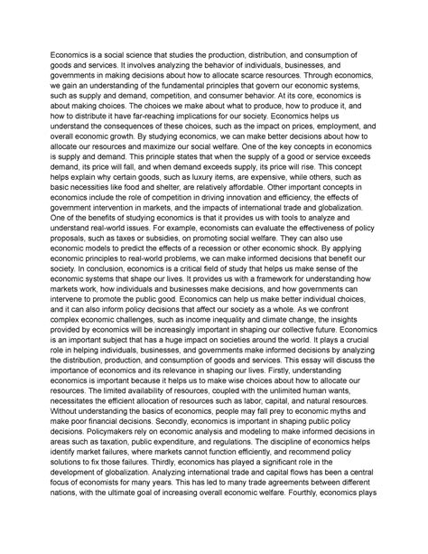 Econmics Ch 1 Part 1 Chapter Notes Economics Is A Social Science