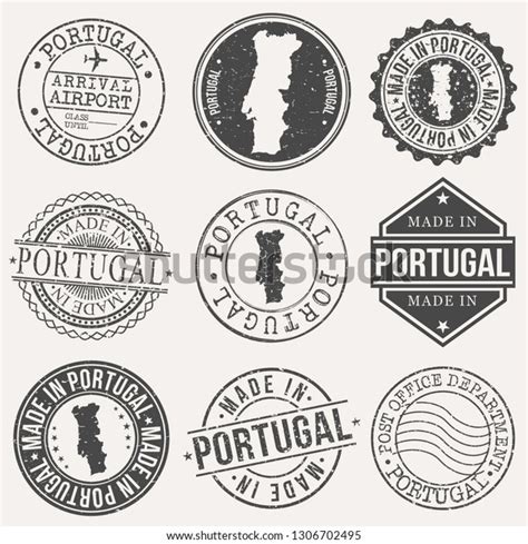 Portugal Set Stamps Travel Stamp Made Stock Vector Royalty Free