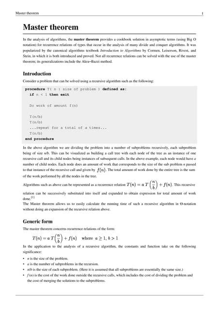 master method theorem ppt