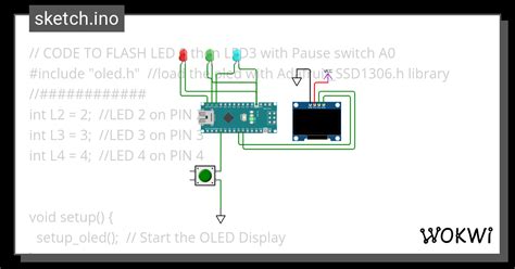 LED Flasher Wokwi ESP32 STM32 Arduino Simulator