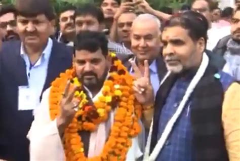 Brij Bhushan Sharan Singhs Aide Elected Wfi Chief Ace Wrestlers