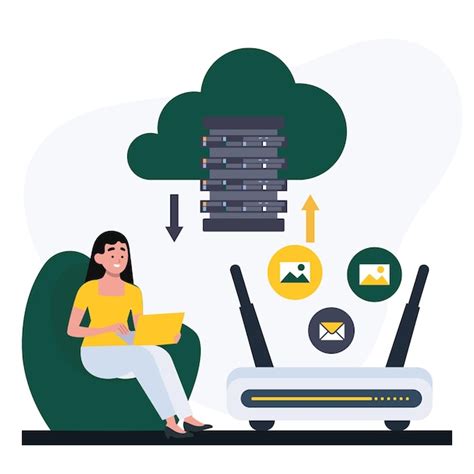 Transferencia De Datos En La Nube Con Enrutador Vector Premium
