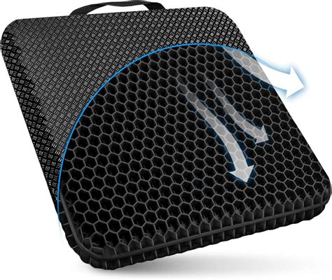Gel Seat Cushion Double Thick Breathable Seat Cushion Cool Gel Cushion Honeycomb Design